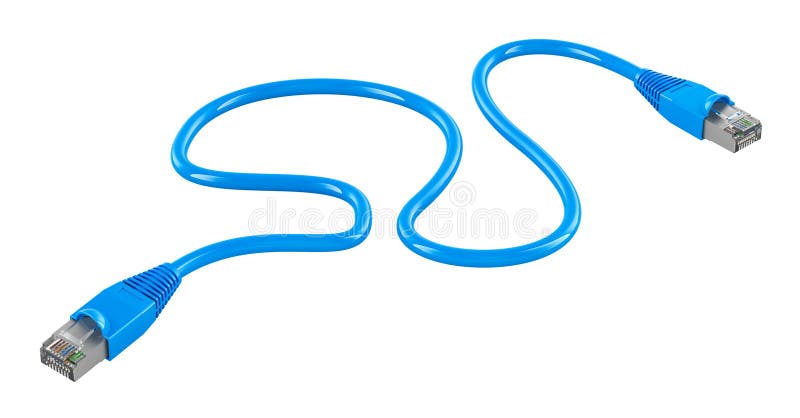 Lan cable, 3D rendering stock illustration. Illustration of signal ...