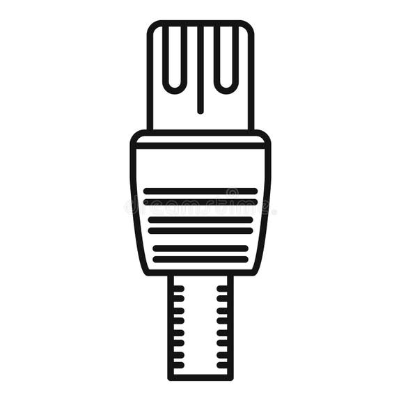 Lan Cable Icon, Outline Style Stock Vector - Illustration of data ...