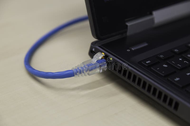 LAN cable plug-in stock photo. Image of router, connection - 58848604