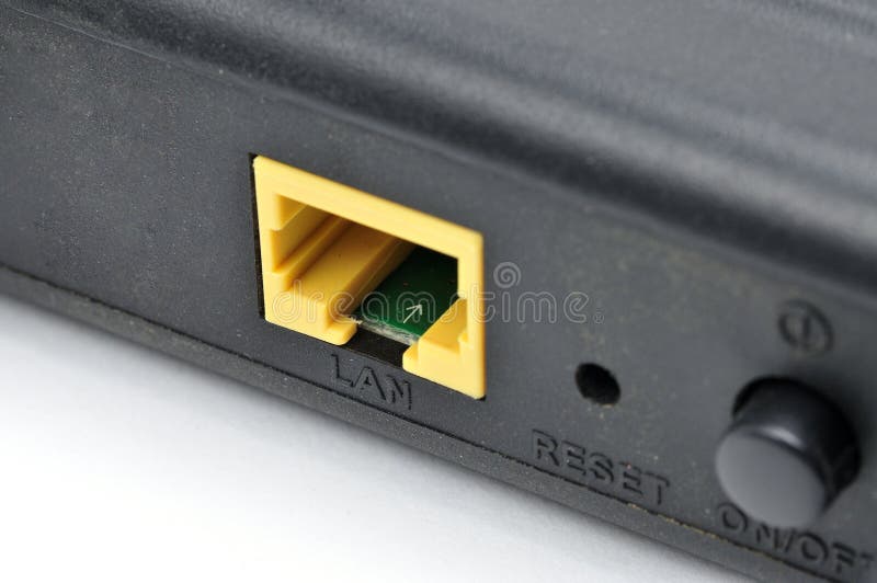 LAN Cable with RJ45 Plug on a White Background Stock Image - Image of ...