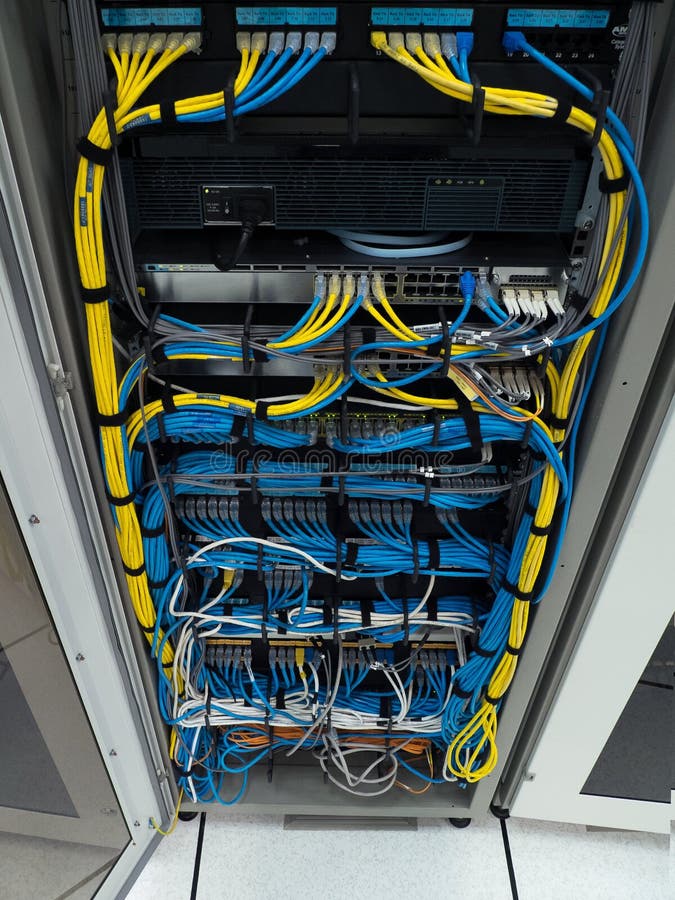 Cabling rack stock photo. Image of network, blue, rj45 - 3227974