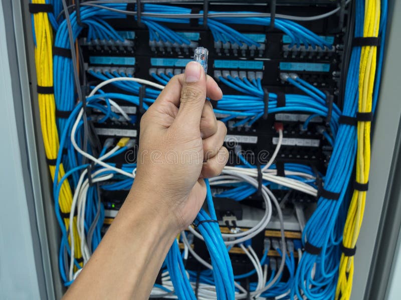 It Enineers in Network Server Room Stock Photo - Image of help, friend ...