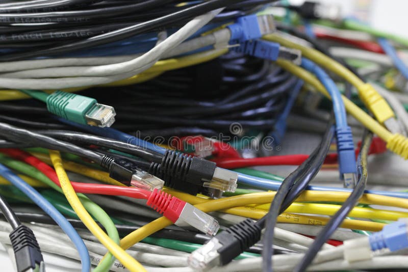 Lan cables stock image. Image of network, data, industry - 58553713