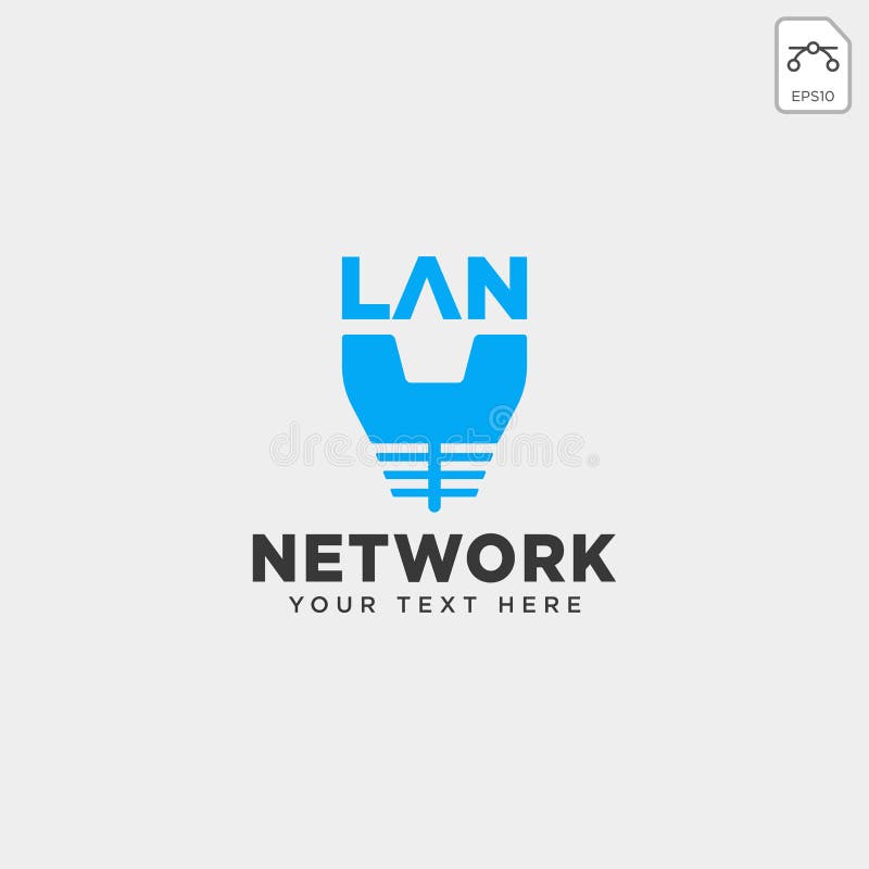 Lan Connection Communication Creative Logo Template Vector Illustration ...
