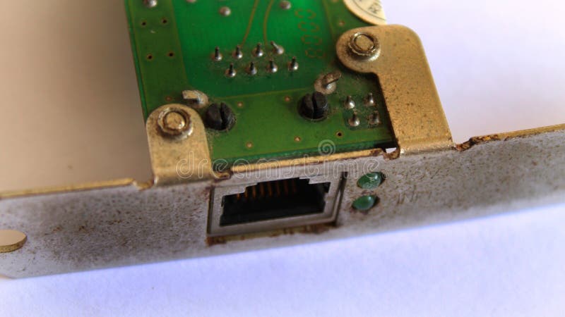 LAN Cable Connector with Network Card Stock Photo - Image of service ...