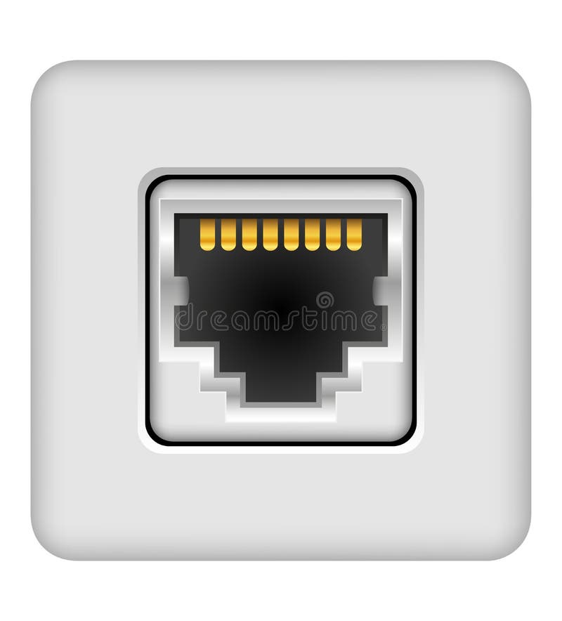 Lan Connector for Internet Transmission Vector Illustration Stock ...