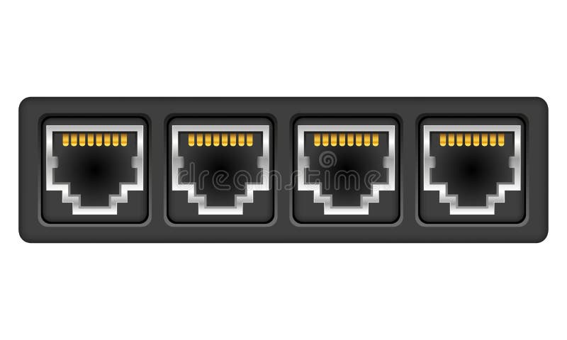 Lan Connector for Internet Transmission Vector Illustration Stock ...