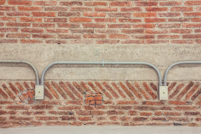 Lan Connecttion on Bare Cement Stock Photo - Image of wire, business ...