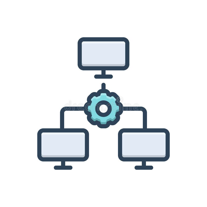 Color Illustration Icon for Lan, Ethernet and Networking Stock ...