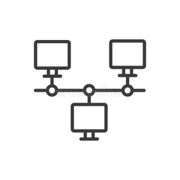LAN, Icon in Line Design. LAN, Network, Connectivity, Ethernet, Router ...