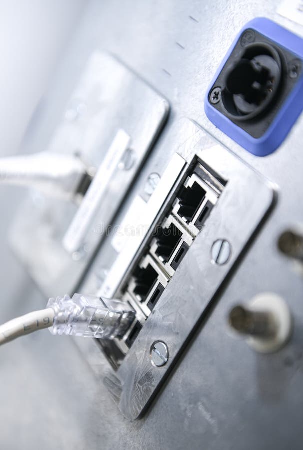 LAN Internet Cable in a Network Board Stock Photo - Image of ethernet ...