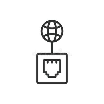 LAN Internet Connection, Icon in Line Design. LAN, Internet, Connection ...