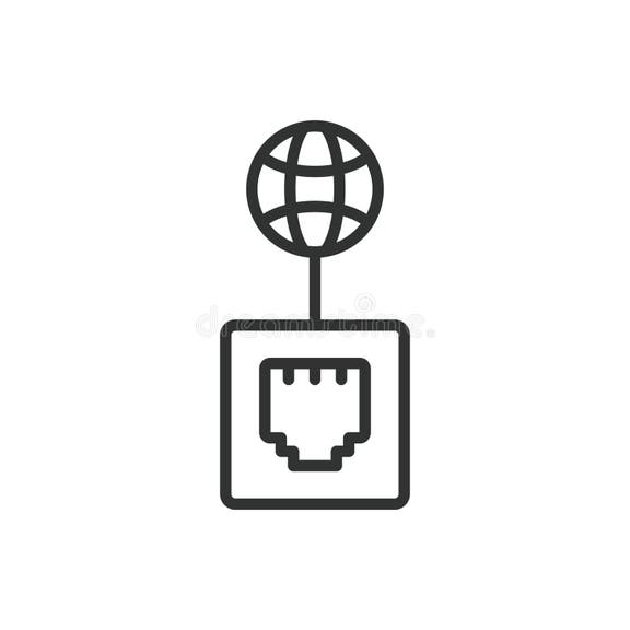 LAN Internet Connection, Icon in Line Design. LAN, Internet, Connection ...