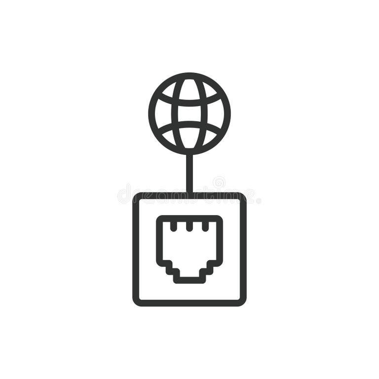 LAN Internet Connection, Icon in Line Design. LAN, Internet, Connection ...