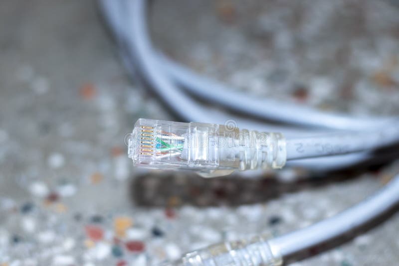 Lan Network Cable Patch Cord Stock Photo - Image of host, internet ...