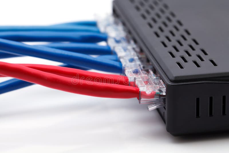 LAN Network and Ethernet Cables Stock Photo - Image of global, hardware ...