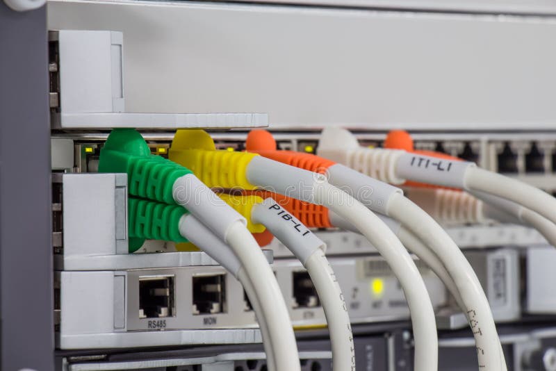 Lan panel switch stock image. Image of closet, central - 40574751