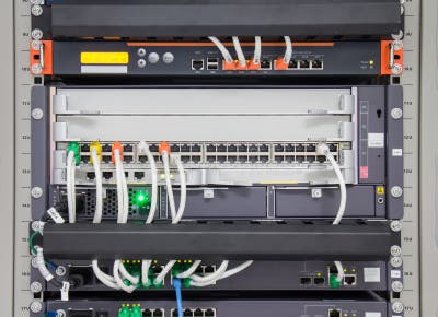 Lan panel switch stock image. Image of closet, black - 40574755