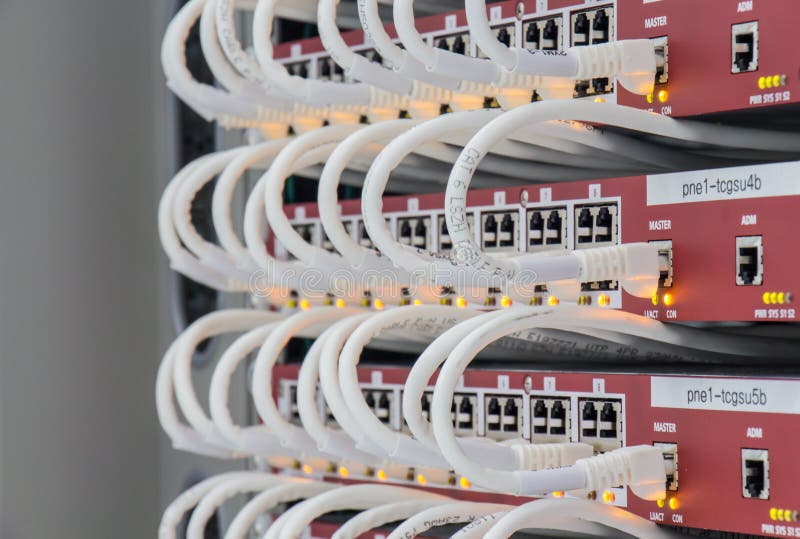 Lan panel switch stock image. Image of hardware, cable - 40575521