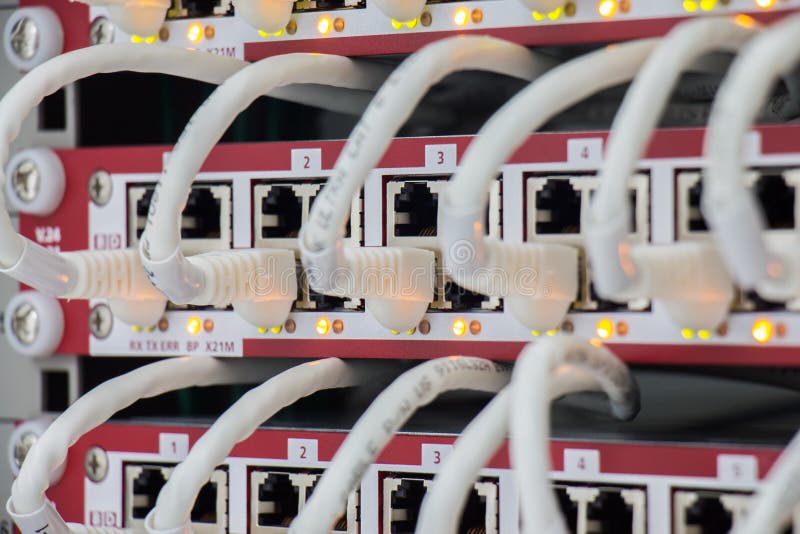 Internet Service Provider Equipment Stock Photo - Image of cluster ...