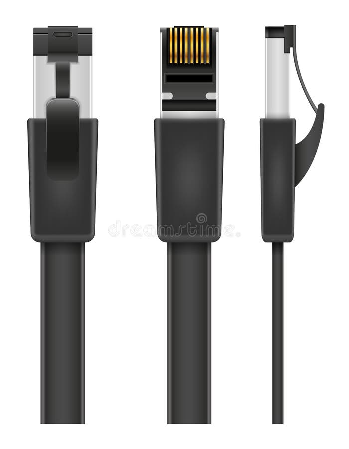 Lan Plug for Internet Transmission Vector Illustration Stock Vector ...