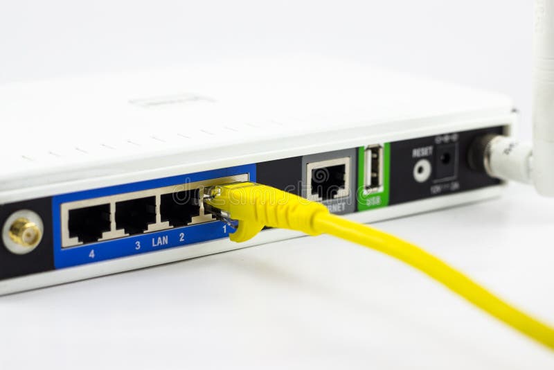 Lan port on router stock photo. Image of check, wifi - 35880862