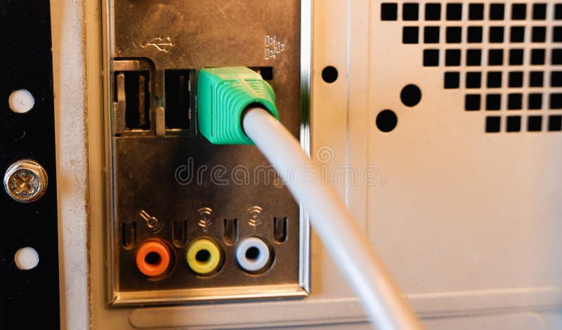 Lan RJ45 Network Connector Plug in PC Stock Photo - Image of cable ...