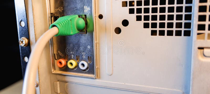 Lan RJ45 Network Connector Plug in PC Stock Photo - Image of human ...