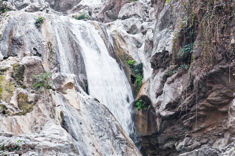 One Woman Bathing Ma in Hot Springs Waterfall Jordan Stock Photo ...