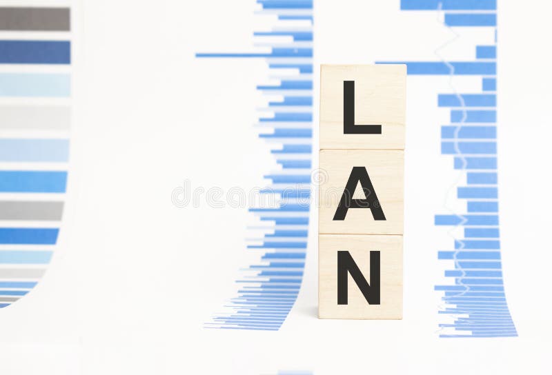 Lan Sign on Wooden Cubes Concept, Wooden Cubes Stock Illustration ...