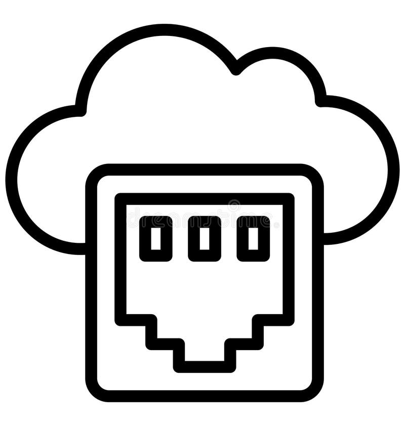 Lan Socket Isolated Vector Icon that Can Easily Modify or Edit. Stock ...