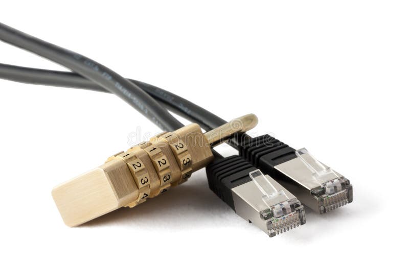 LAN Switch Security Locked stock image. Image of information - 19331027