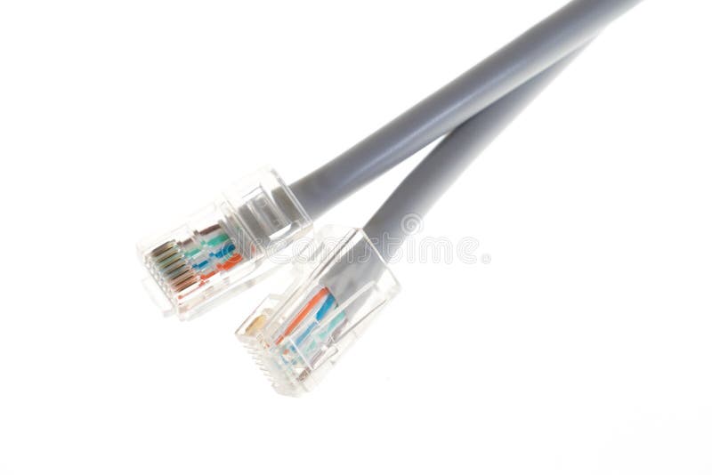 Lan Telecommunication Cable RJ45 on White Background Stock Photo ...