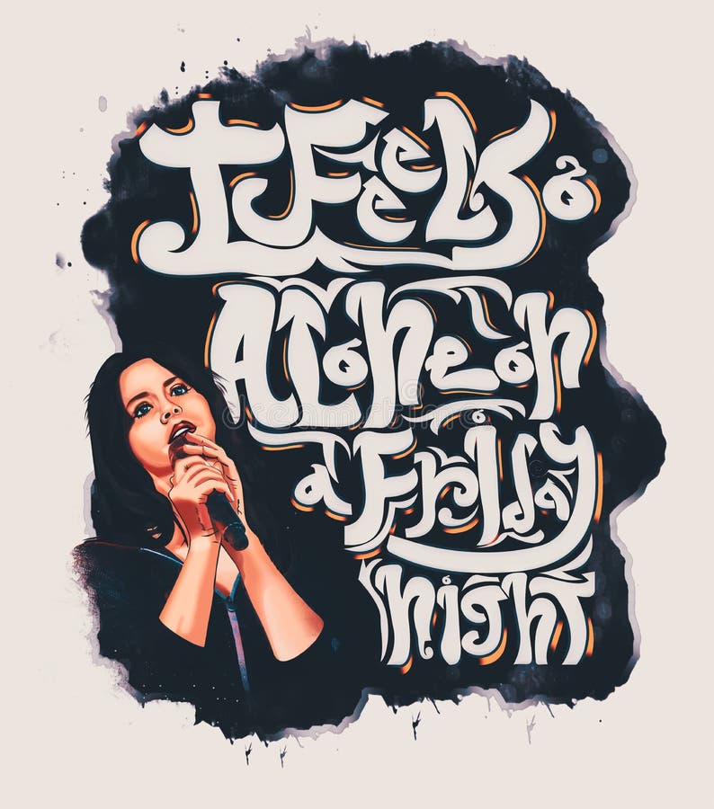 Lana Del Rey Design for-T-Shirt Stock Abbildung - Illustration von ...