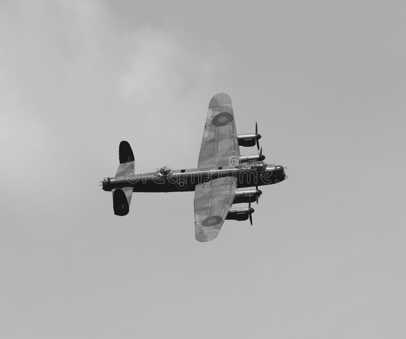 Lancaster Bomber in flight stock photo. Image of flying - 40265166