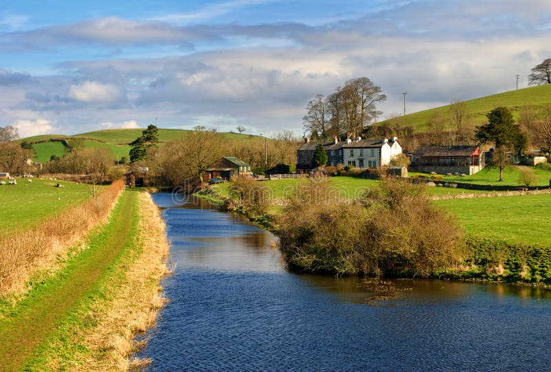 Lancaster Canal stock photo. Image of buildings, recedes - 14216674