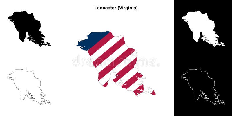 Lancaster outline map stock vector. Illustration of county - 324168720