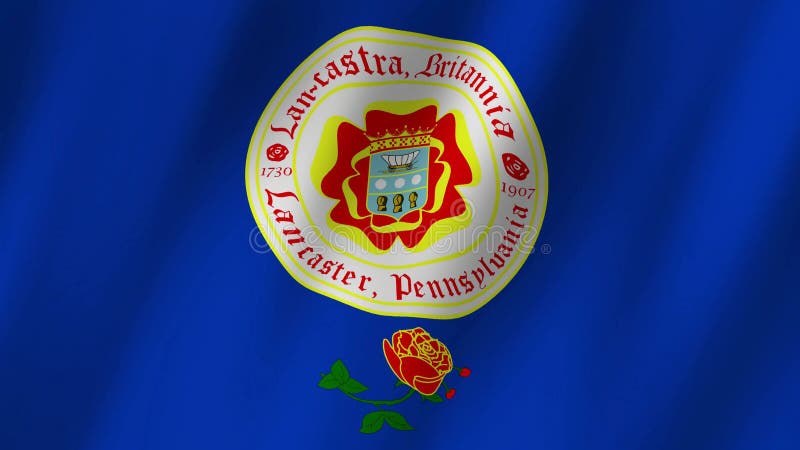 Lancaster Flag. Flag of Lancaster Footage Video Waving in Wind. Flag of ...