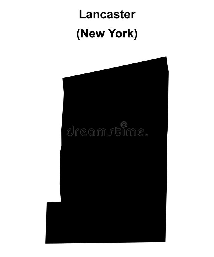 Lancaster outline map stock vector. Illustration of boundaries - 357489619