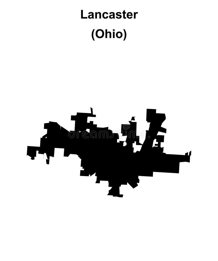 Lancaster outline map stock vector. Illustration of outline - 357492458