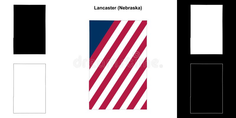 Lancaster outline map stock vector. Illustration of nebraska - 324018470