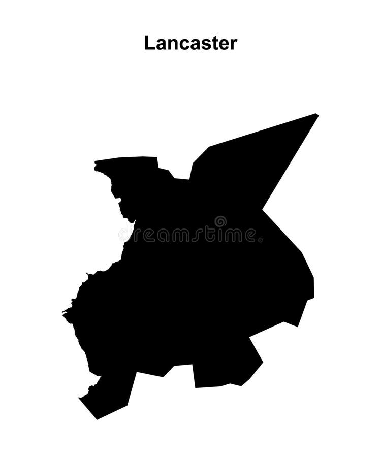 Lancaster outline map stock vector. Illustration of lancaster - 371644785