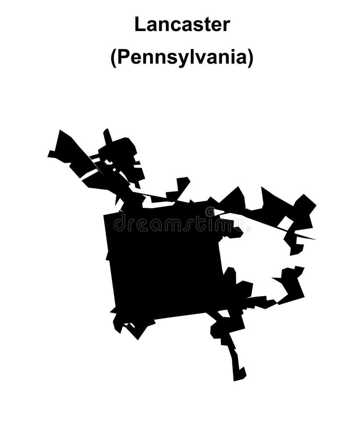 Lancaster outline map stock vector. Illustration of lancaster - 357532386