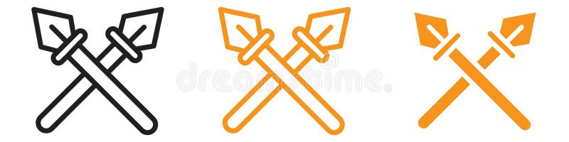 Lance Icon Set Medieval Weapon Illustrations for History and Fantasy ...
