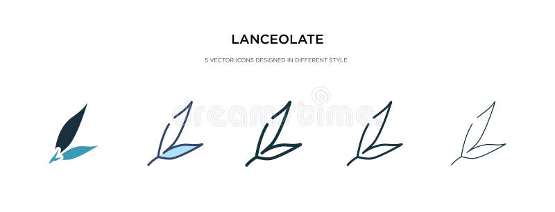 Lanceolate Icon in Different Style Vector Illustration. Two Colored and ...