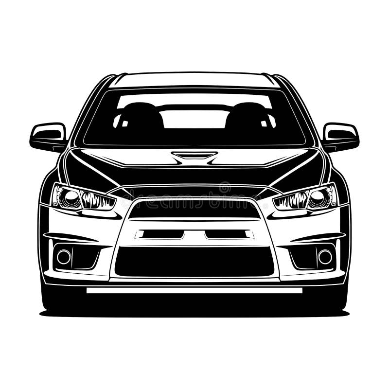 Lancer Evolution X Car Illustration Stock Illustration - Illustration ...
