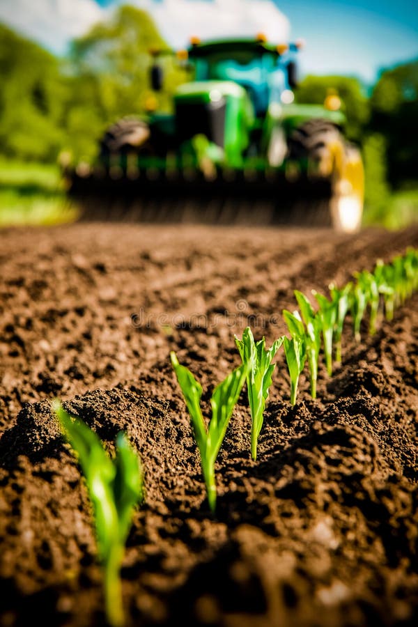 Land Being Fertilized, Showcasing the Process of Agriculture and ...