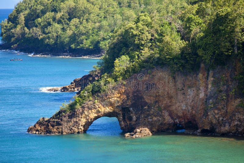 Land bridge, st lucia stock photo. Image of natural, view - 18712696