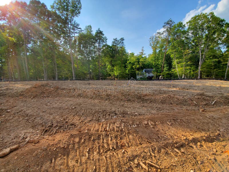Land Cleared Ready for Construction Stock Image - Image of dirt ...