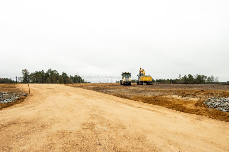 Land Clearing and Grading with Heavy Equipment Stock Photo - Image of ...